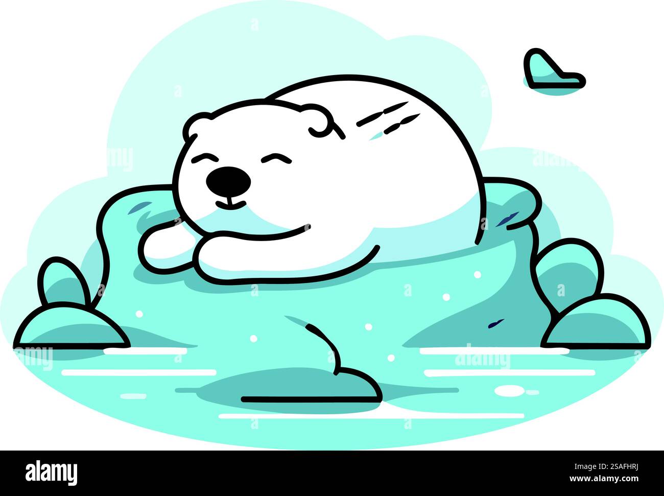 Polar bear in north Stock Vector Images - Alamy