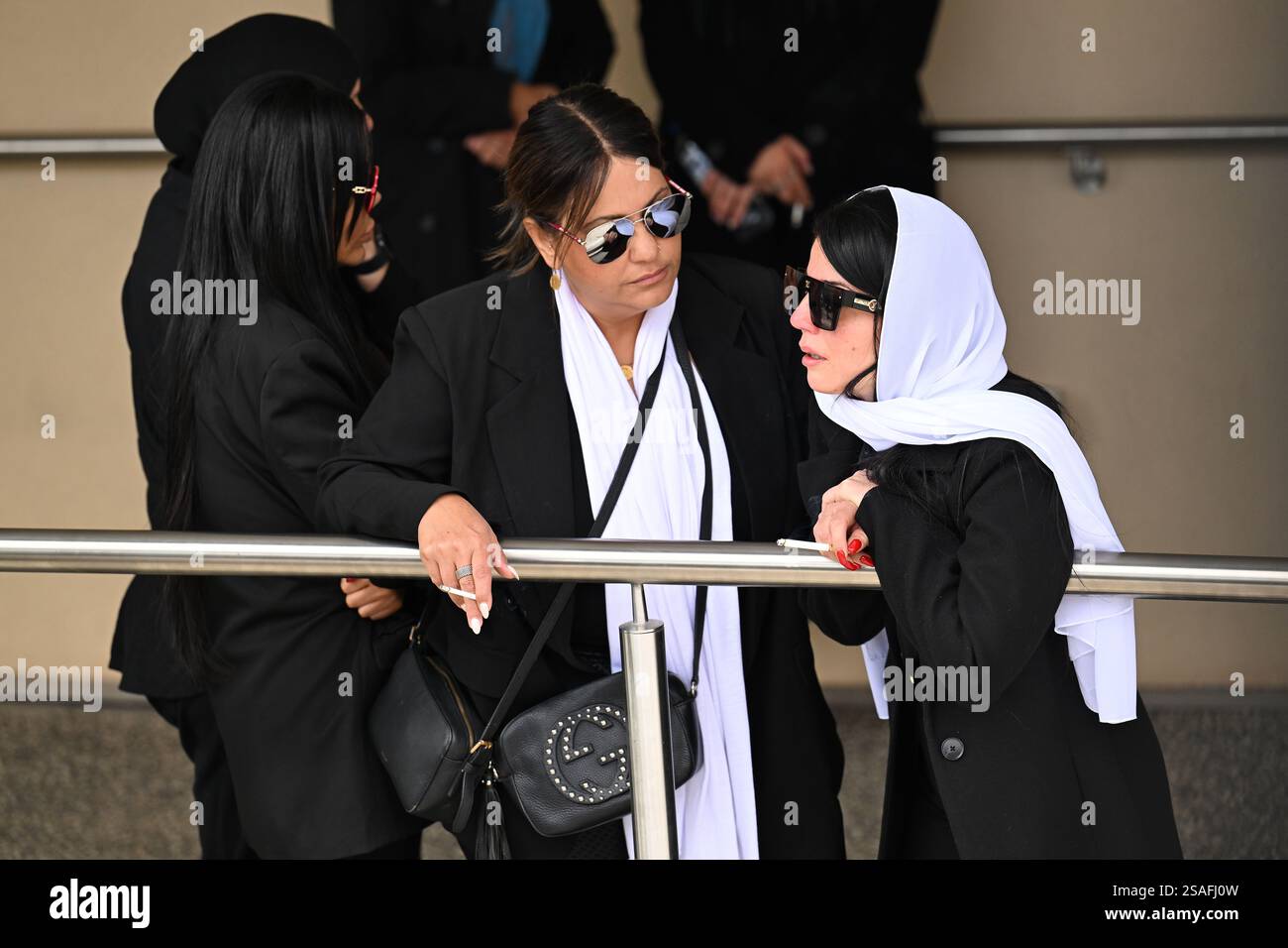 Melbourne, Australia. 30th Jan, 2025. Mourners are seen at the service ...
