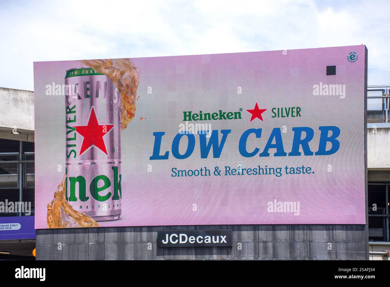 Heineken Beer advertising billboard at entrance to Christchurch ...