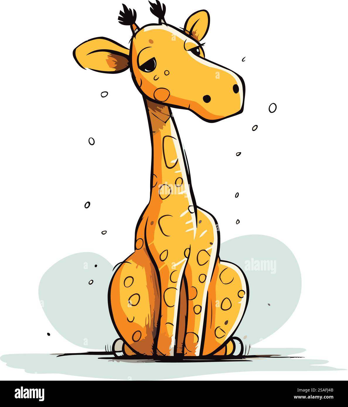 Cute giraffe. sketch for your design. Vector illustration Stock Vector ...