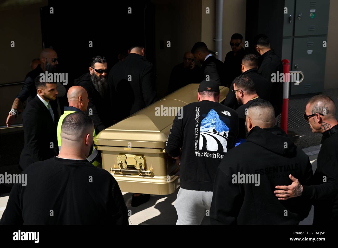 Melbourne, Australia. 30th Jan, 2025. A casket arrives to the service ...