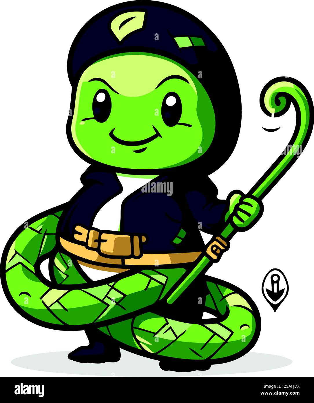 Snake Cartoon Mascot Character Mascot Vector Illustration Stock Vector ...