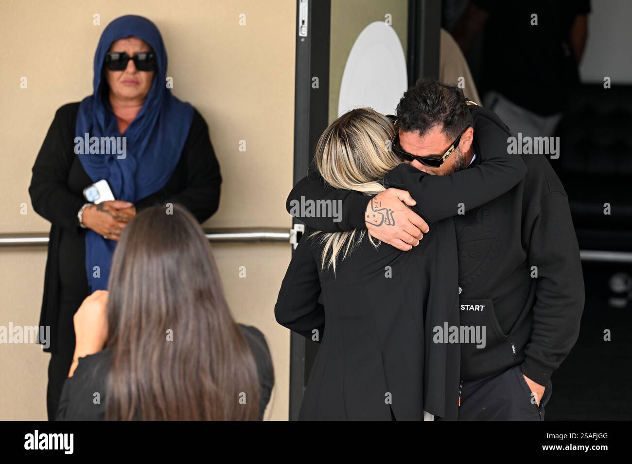 Melbourne, Australia. 30th Jan, 2025. Mourners are seen at the service ...