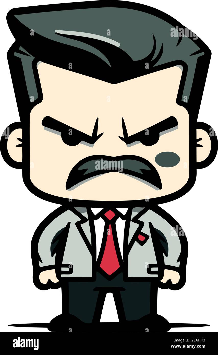 Angry Businessman Cartoon Vector Illustration Stock Vector Image & Art ...