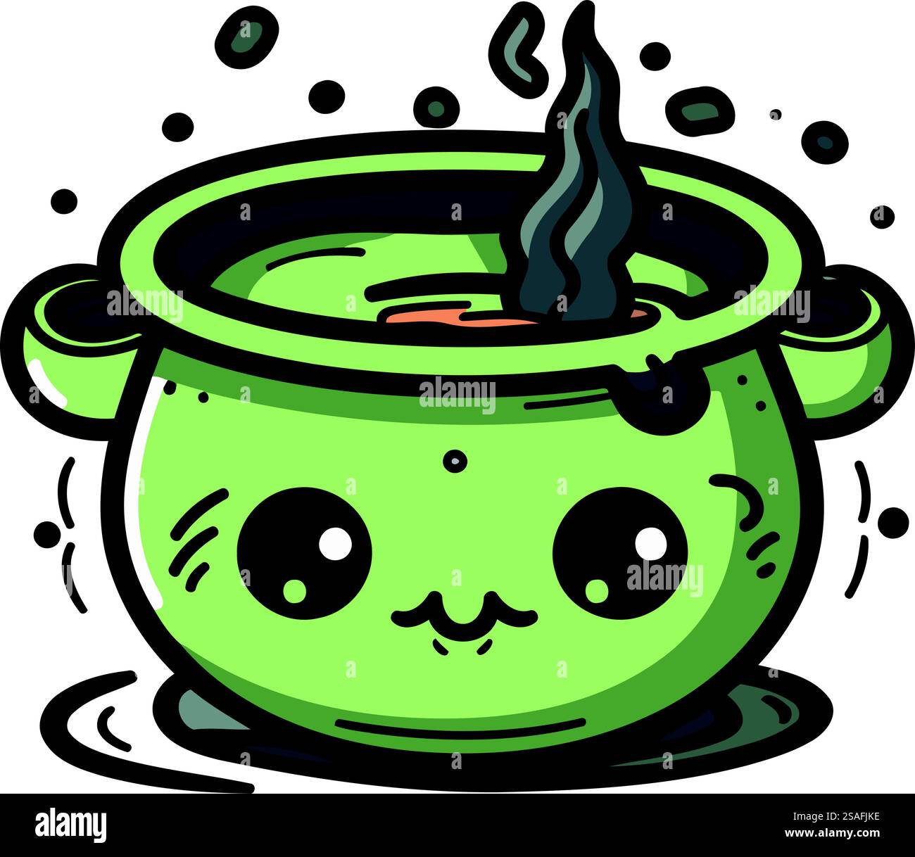 Cooking pot soup boiling on Stock Vector Images - Alamy