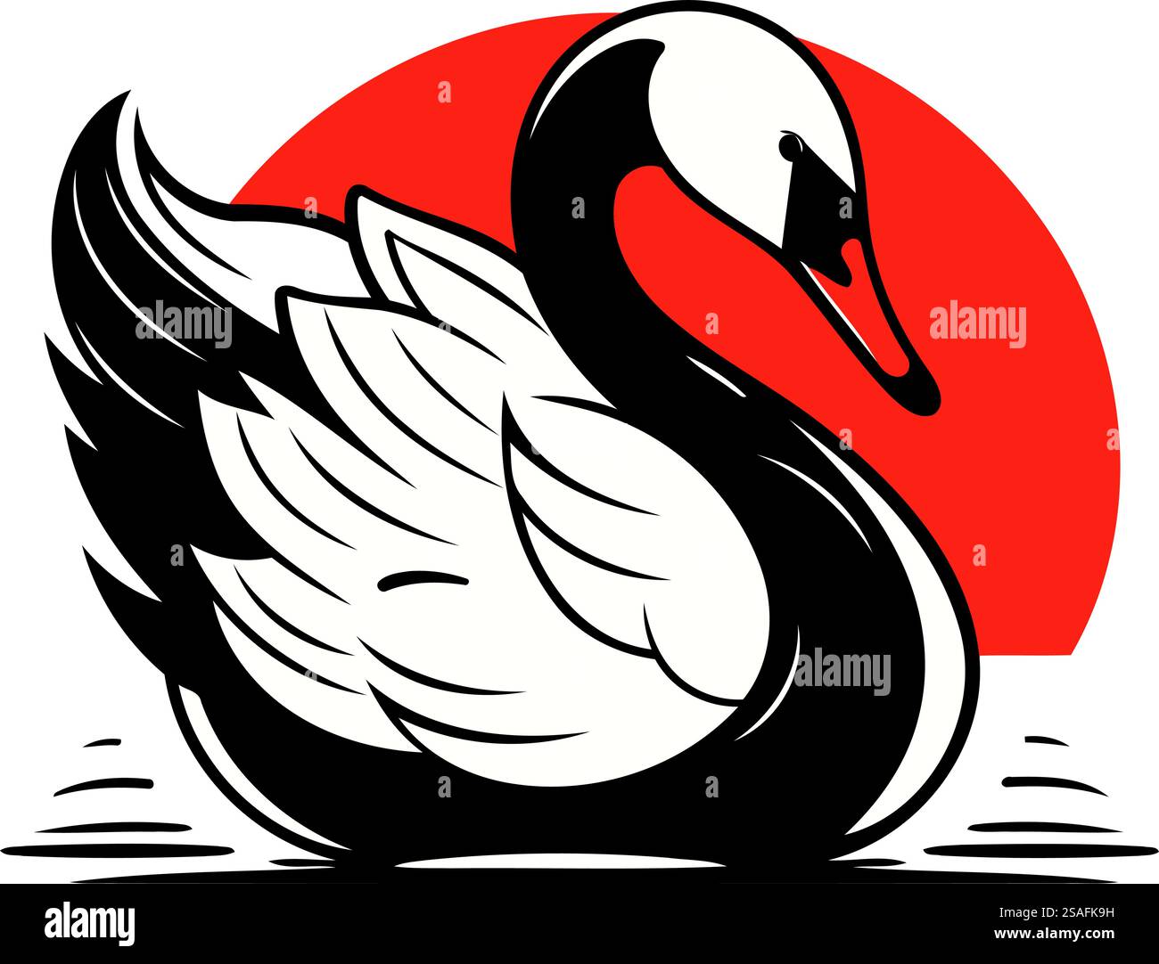 Swan logo. Vector illustration of a stylized swan Stock Vector Image ...