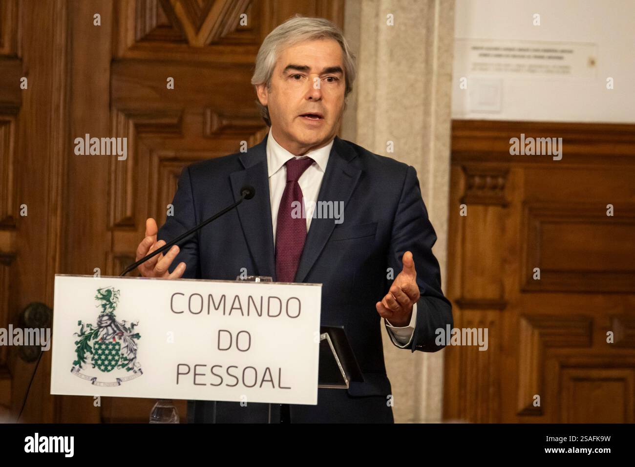 Portugal's Minister for National Defence, Nuno Melo seen at the launch ...