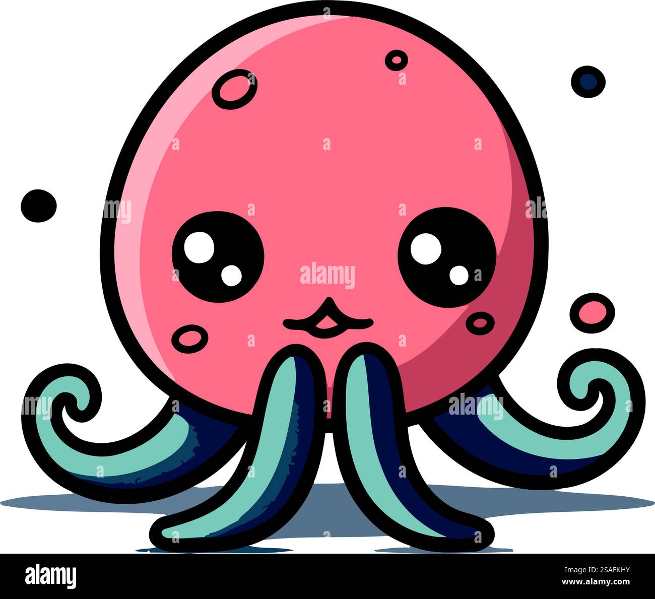 Octopus cartoon character. Cute octopus mascot vector illustration ...