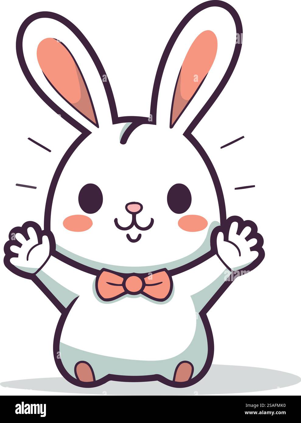 Rabbit character cartoon design. Cute and funny rabbit vector ...