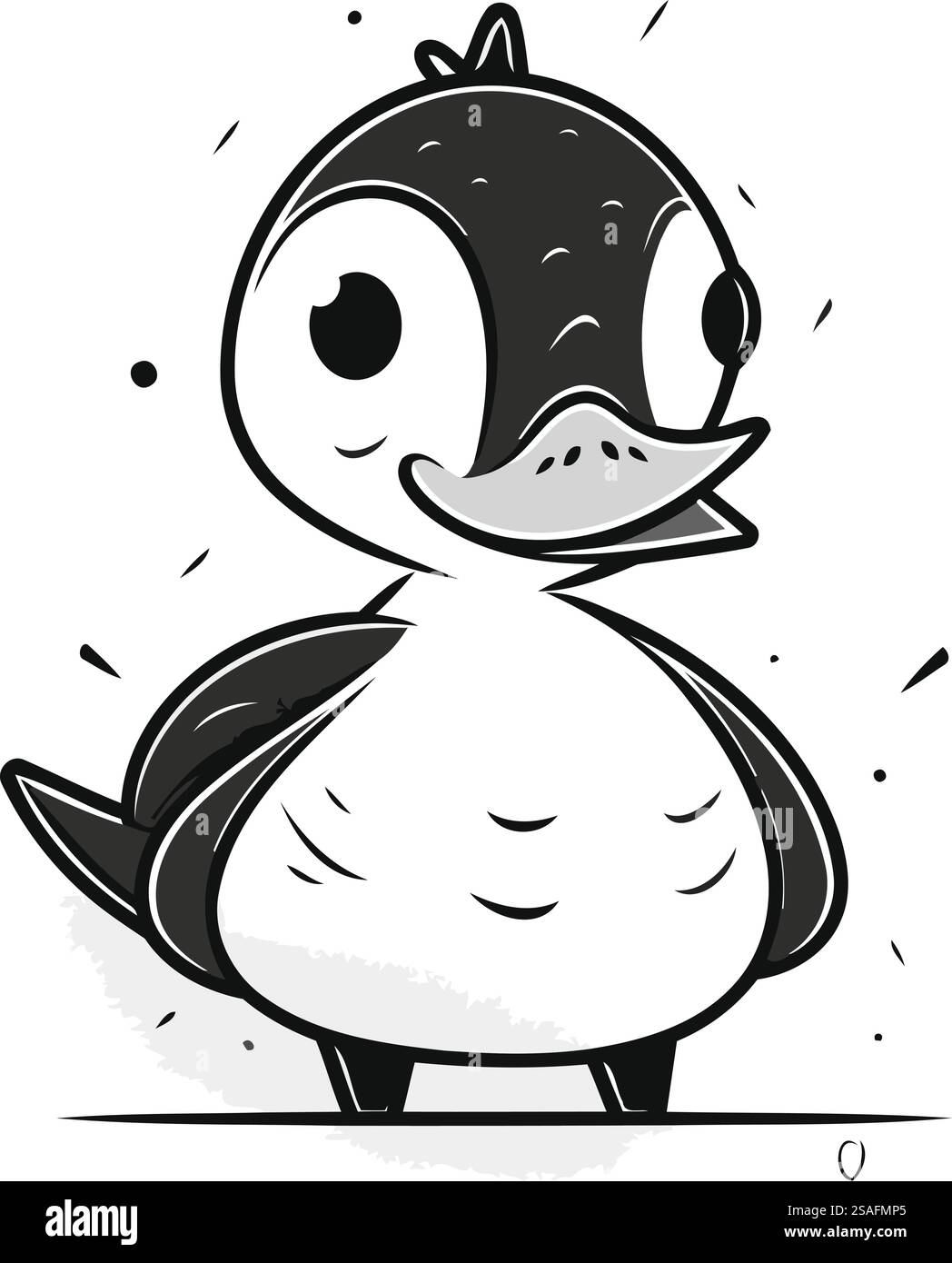 Duck cartoon icon. Vector illustration of a cute cartoon duck Stock ...
