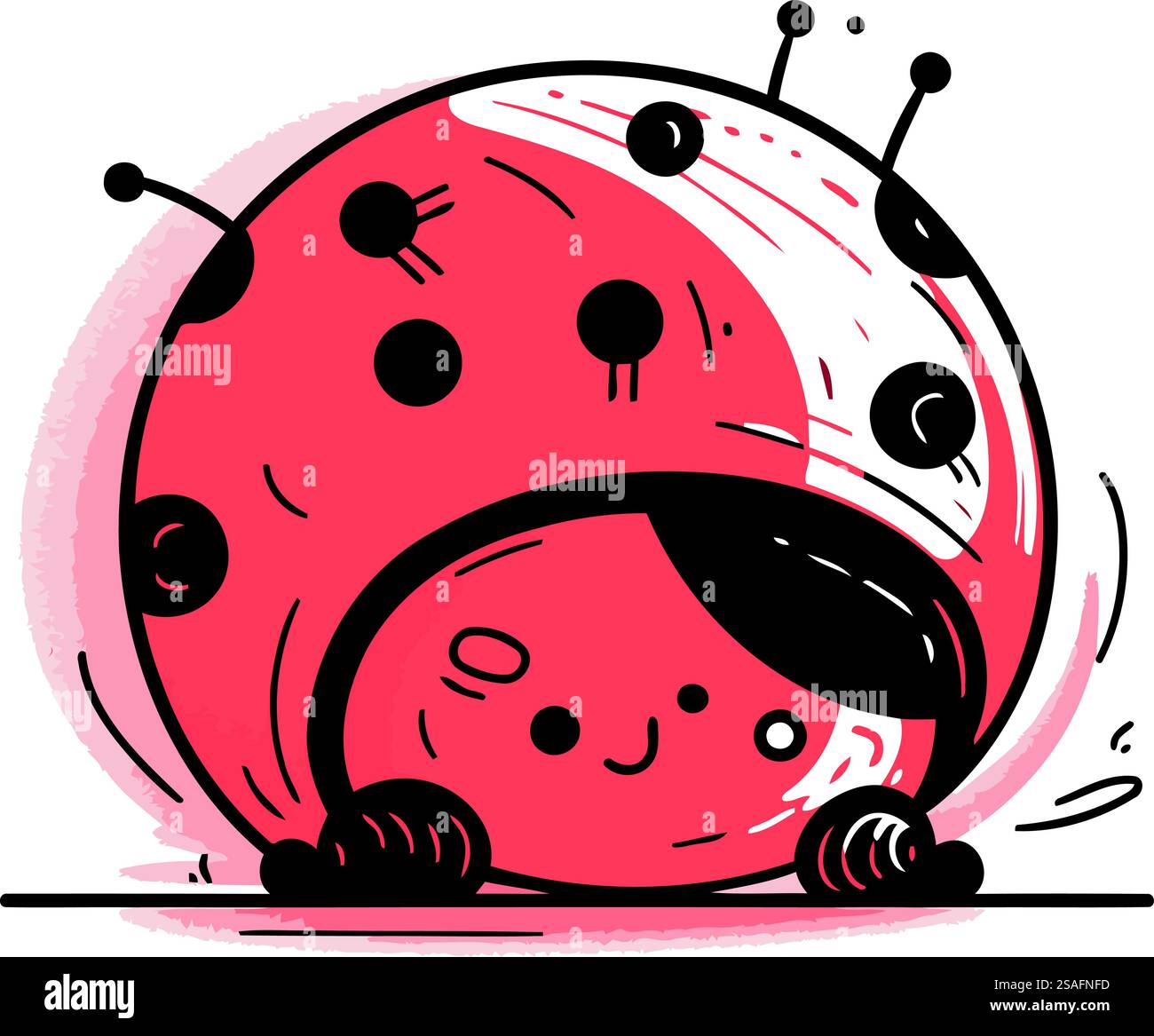 Cute ladybug cartoon vector illustration. Cute ladybug Stock Vector ...