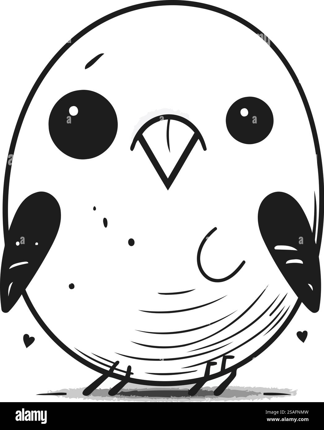 Hand drawing happy animal black hi-res stock photography and images - Alamy