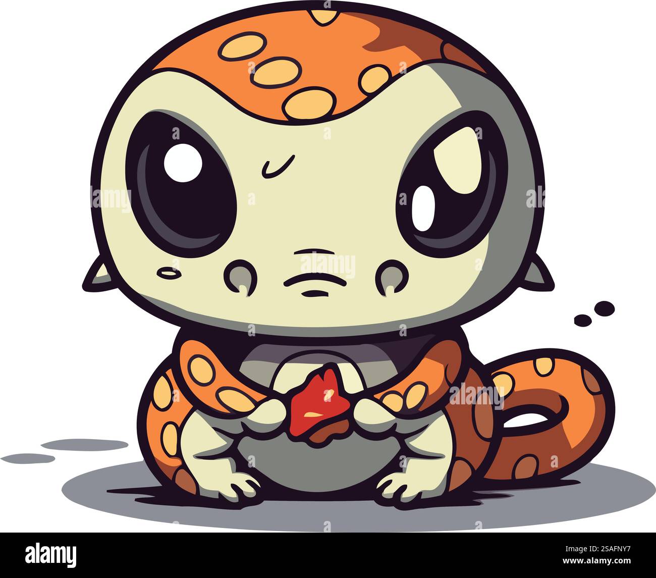 Cute baby octopus. Vector illustration of a cute little octopus Stock ...