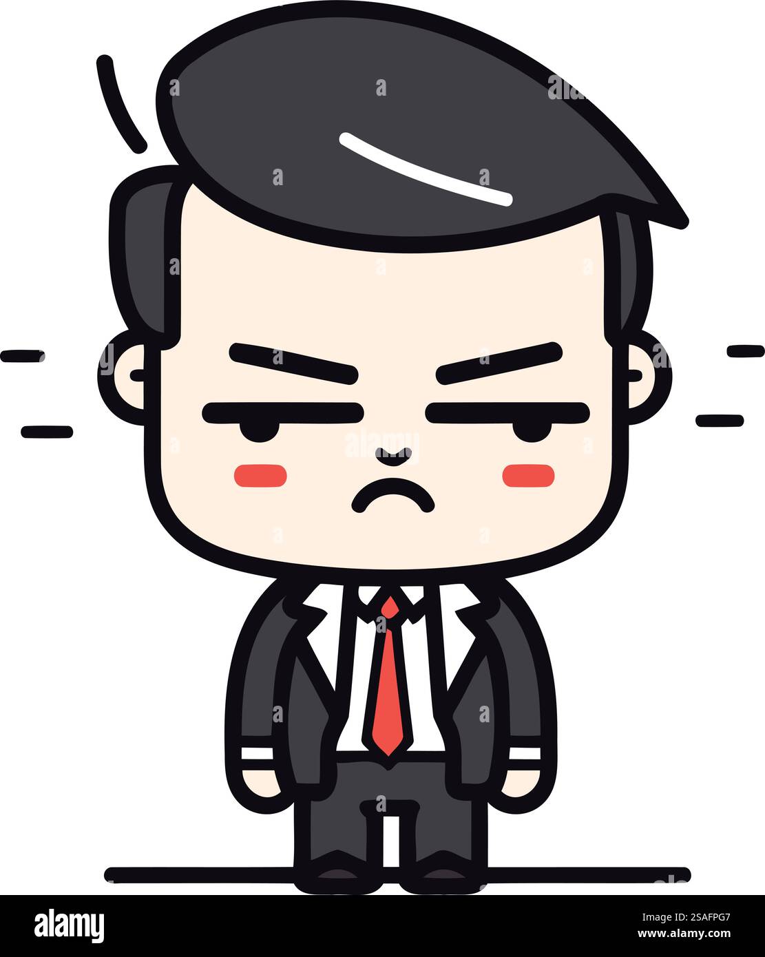 Angry Businessman Cartoon Vector Illustration Stock Vector Image & Art ...