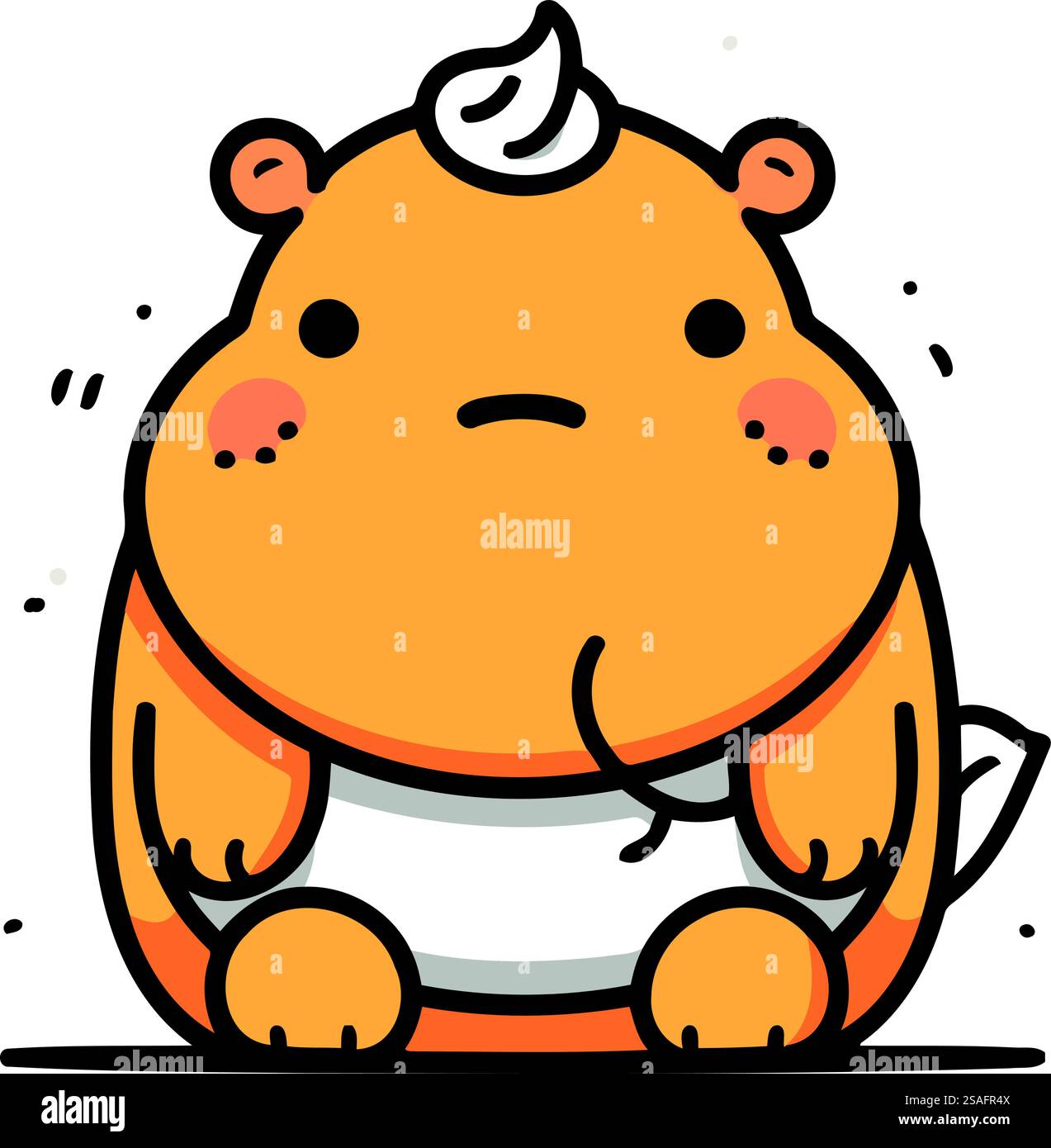 Cute hamster sitting in lotus pose. Vector illustration Stock Vector ...