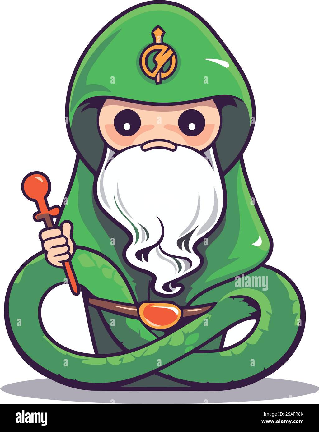Pirate snake character cartoon style vector illustration. Isolated on ...