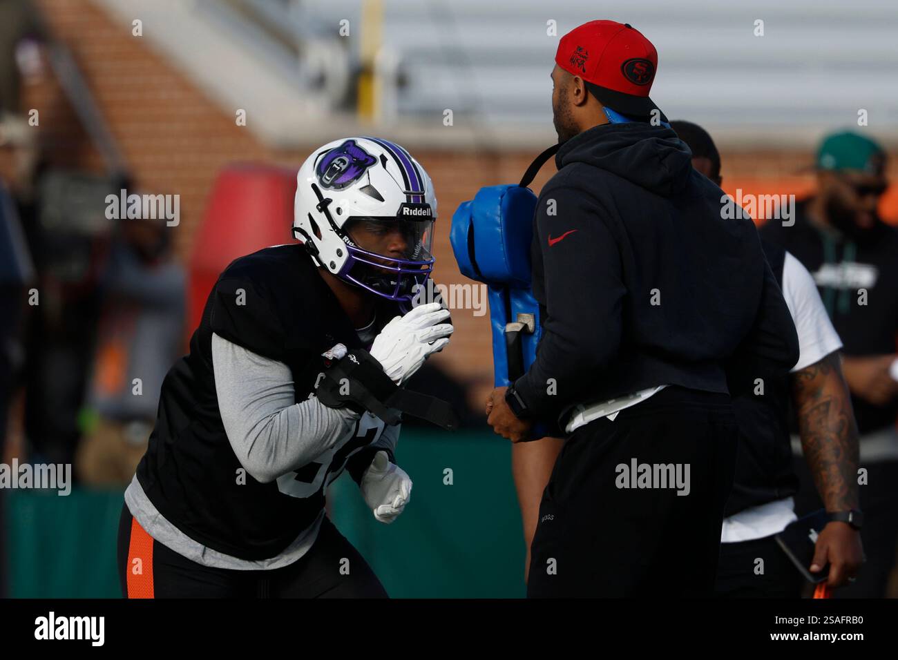 National team defensive lineman David Walker of Central Arkansas (33 ...