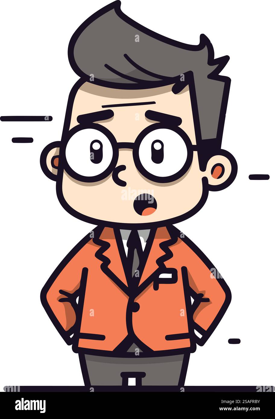 Businessman Shocked Cartoon Vector Illustration Stock Vector Image ...
