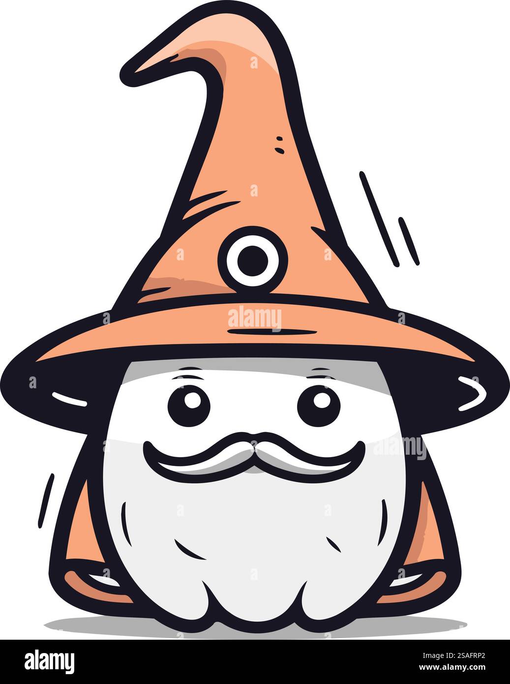 Witch Cartoon Mascot Character with Hat Vector Illustration Stock ...
