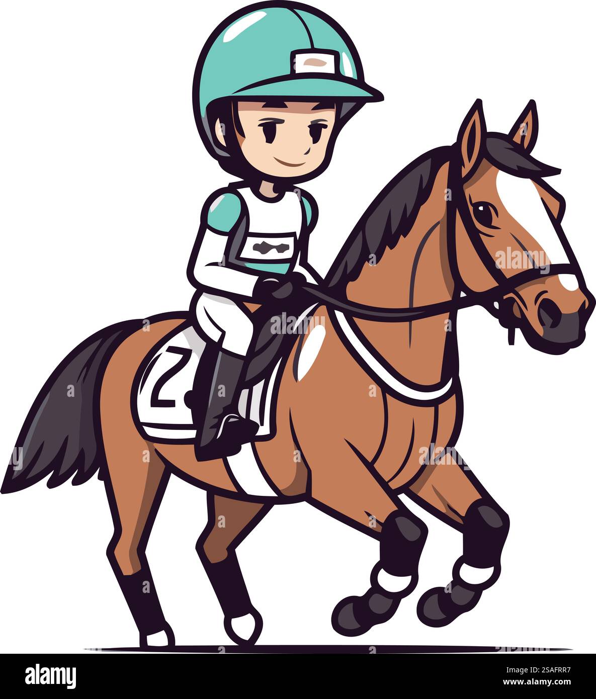 Horse jockey vector illustration. Cartoon sport equestrian Stock Vector ...