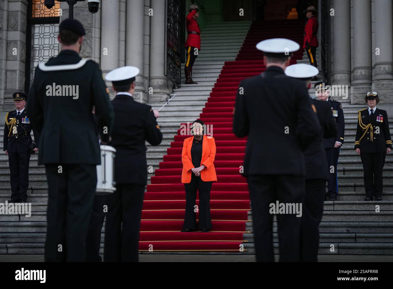 Victoria, Canada. 29th Jan, 2025. Outgoing B.C. Lt-Gov. Janet Austin ...