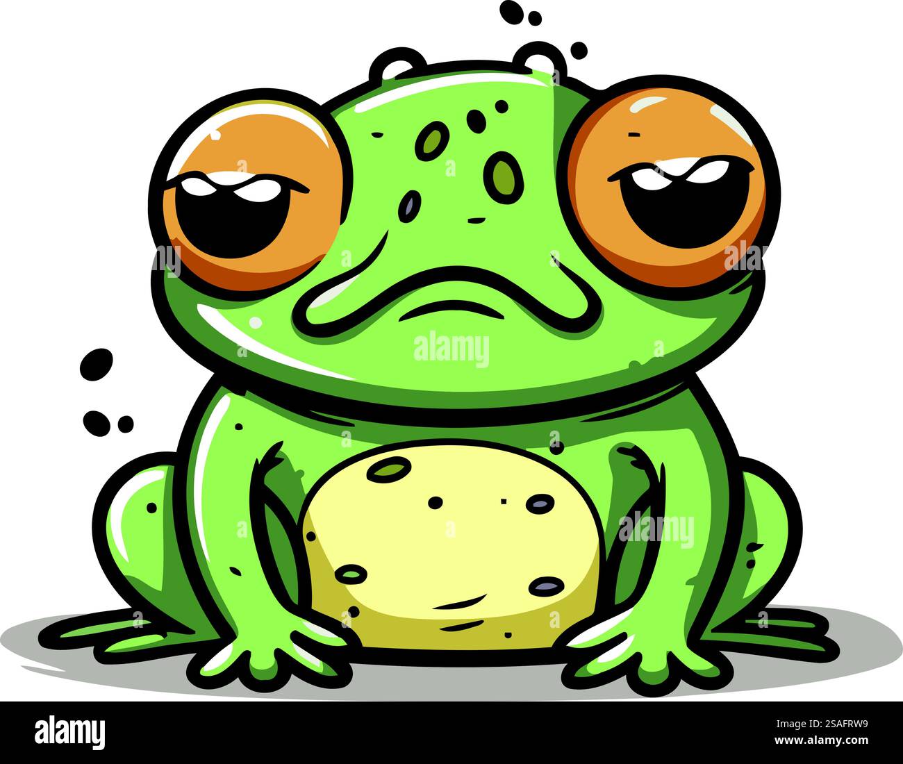 Frog cartoon character. Vector illustration isolated on a white ...