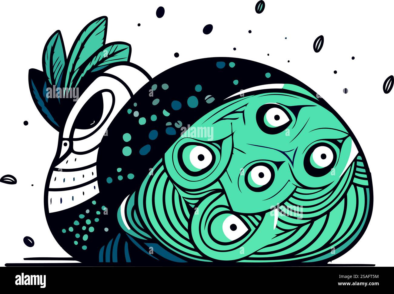 Peacock head isolated on a white background. Vector illustration Stock ...