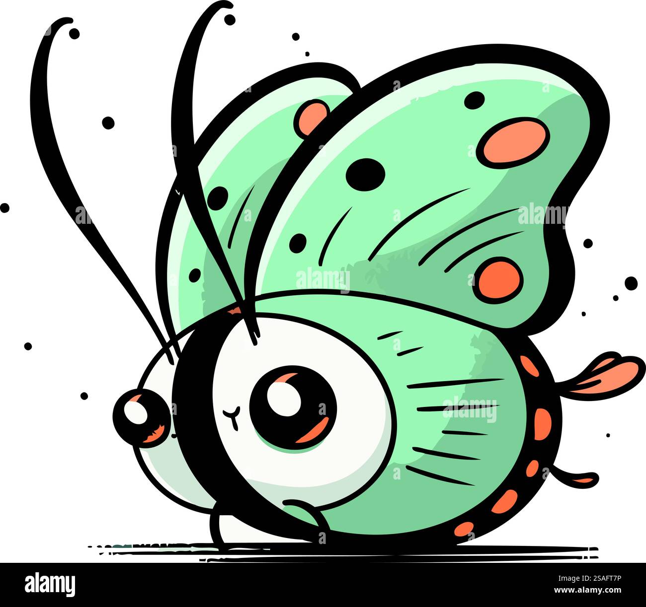 Butterfly vector illustration. Hand drawn doodle butterfly Stock Vector ...