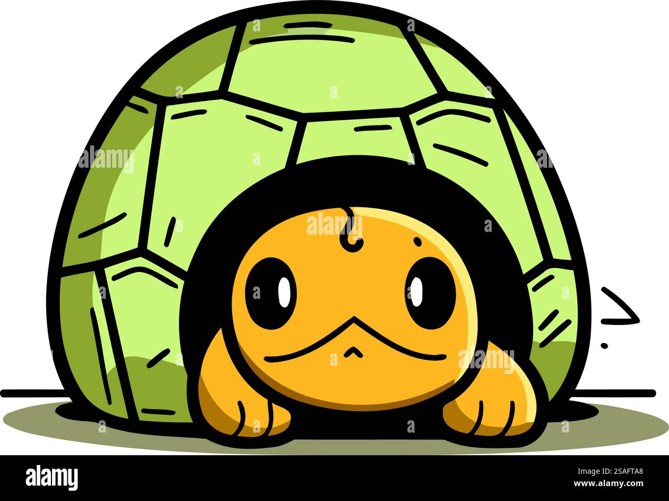 Cute tortoise cartoon character vector illustration isolated on white ...