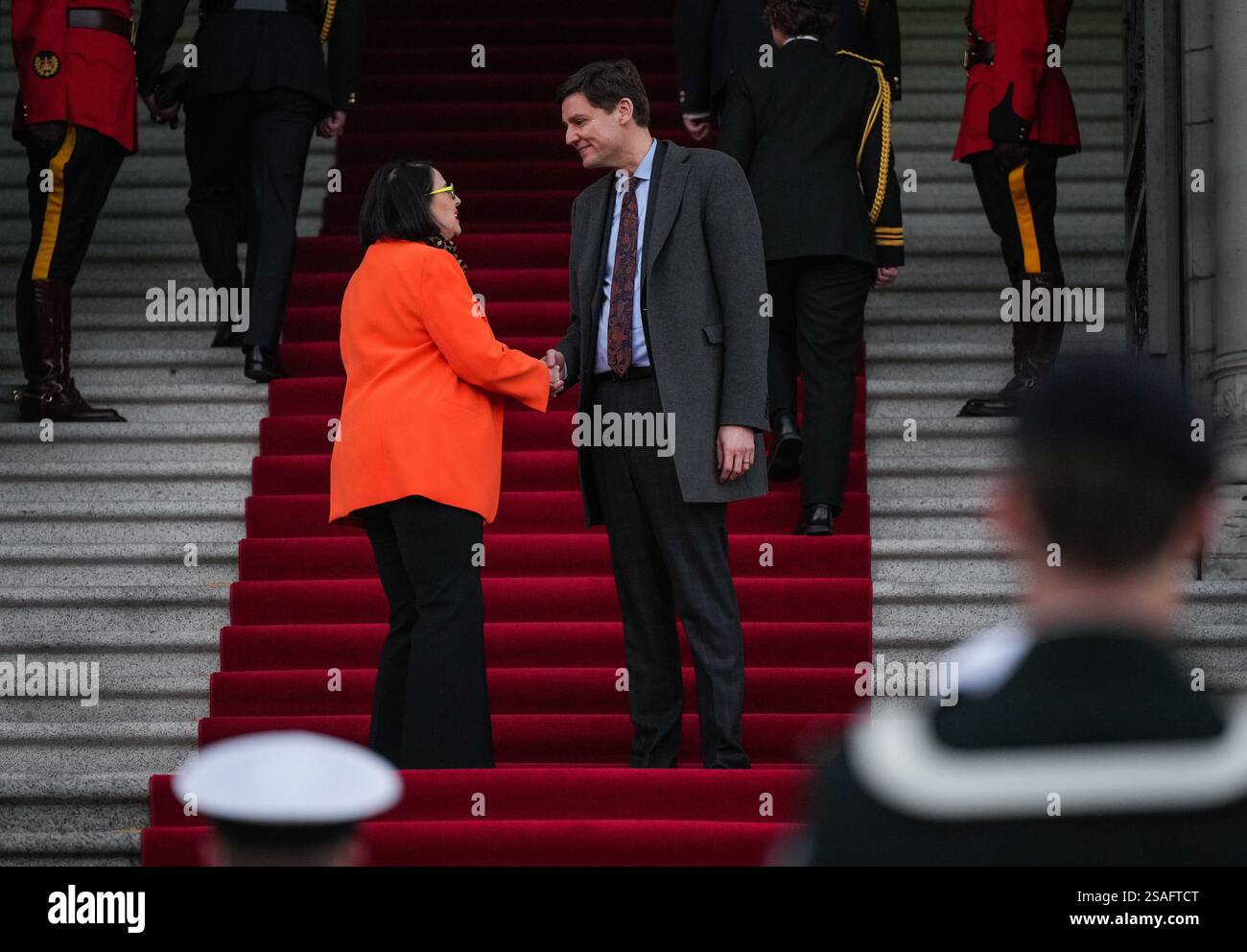 Victoria, Canada. 29th Jan, 2025. Outgoing B.C. Lt-Gov. Janet Austin is ...