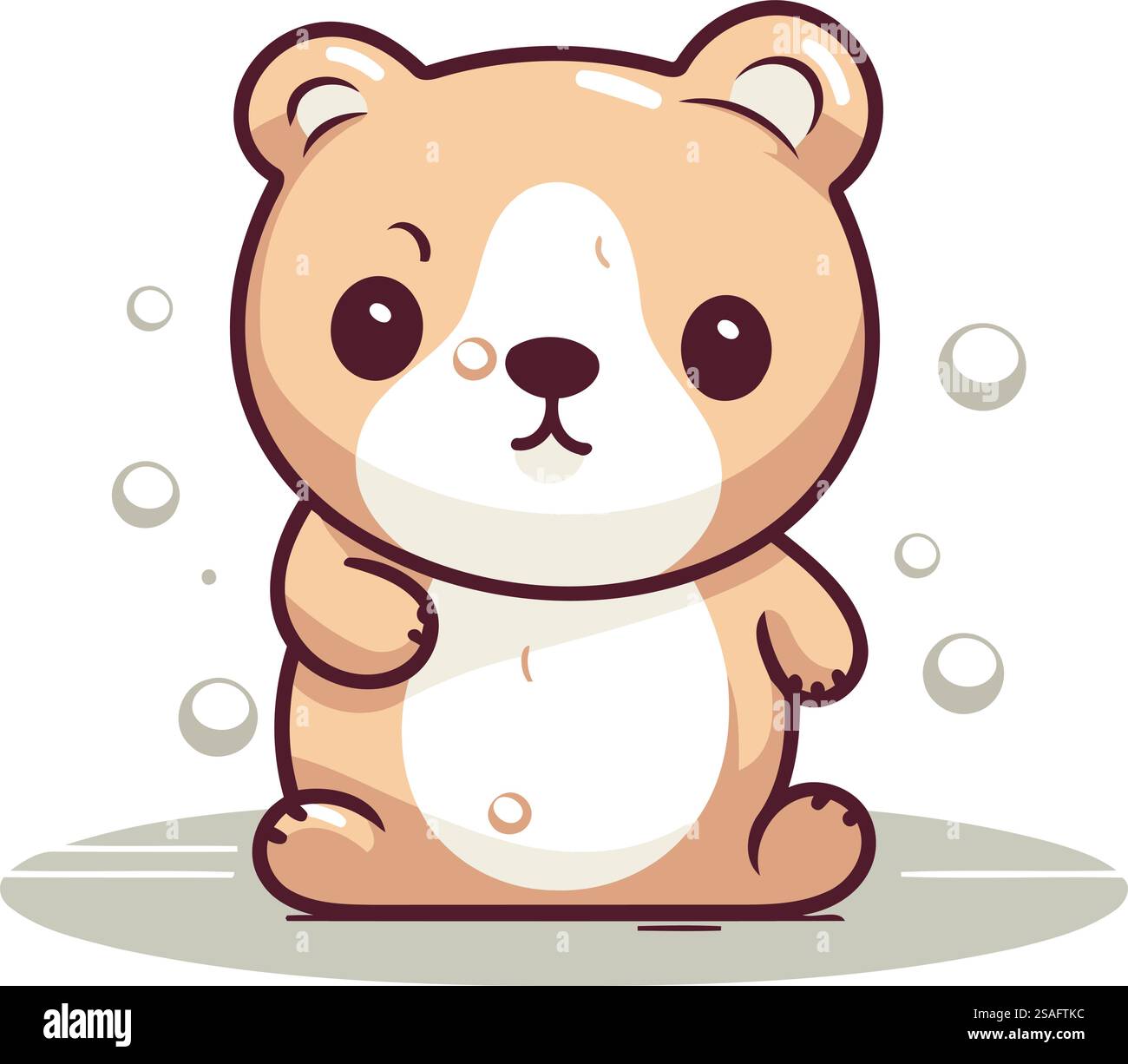 Cute cartoon hamster. Vector illustration of a hamster Stock Vector ...