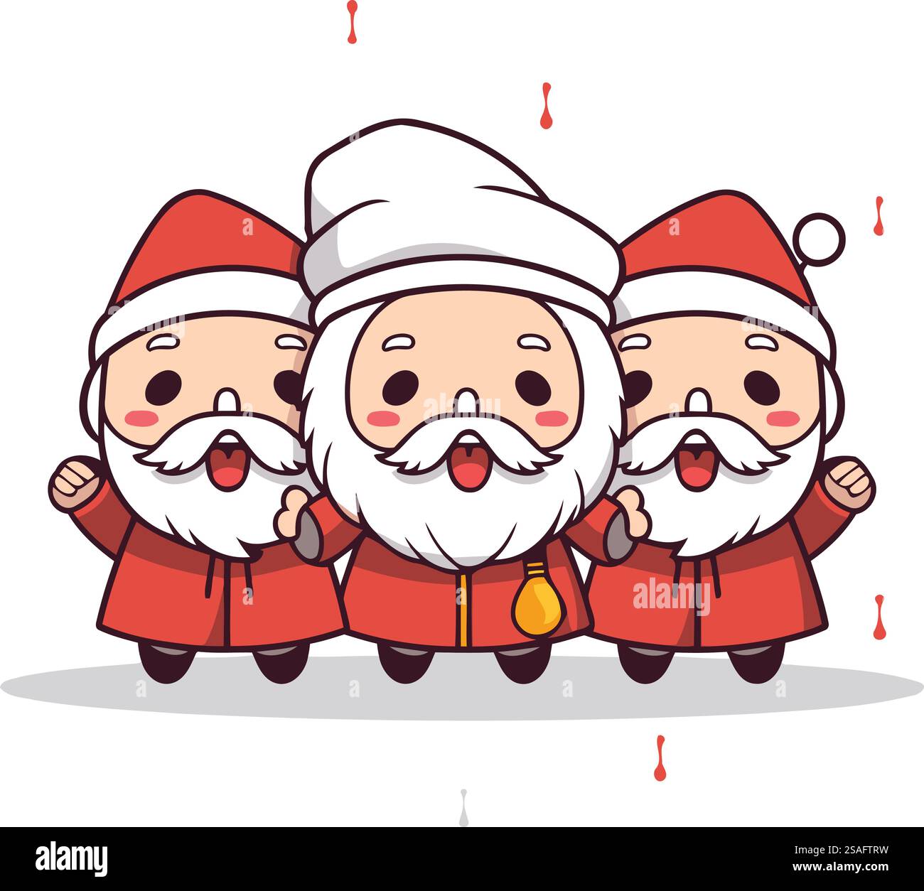 santa claus family characters merry christmas vector illustration eps ...