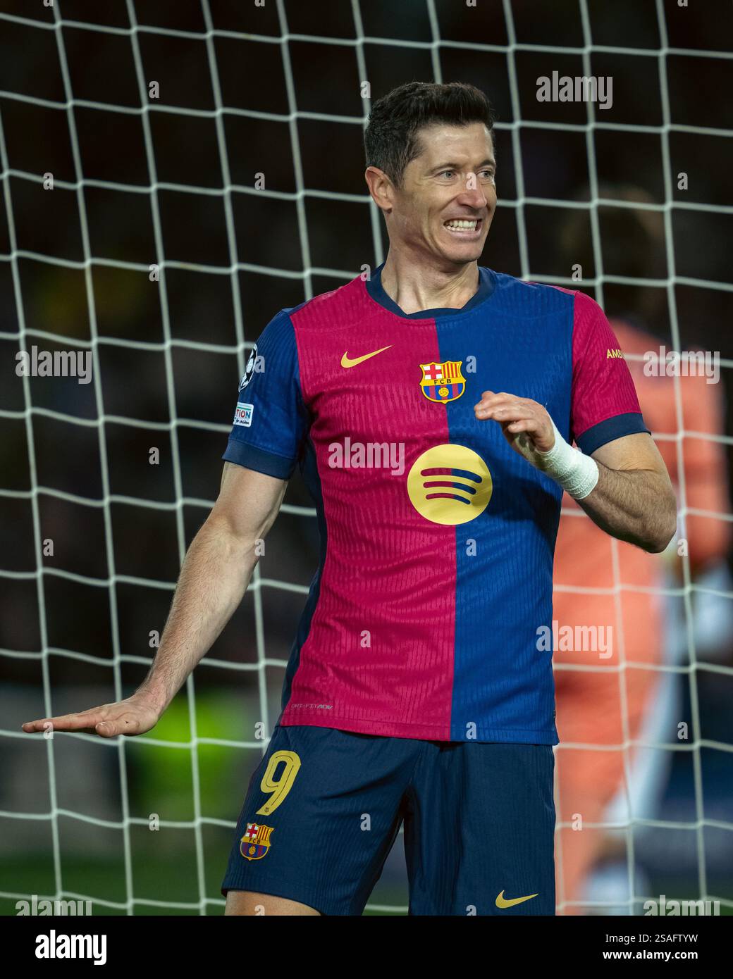 Barcelona, Spain. 29th Jan, 2025. Robert Lewandowski of FC Barcelona ...