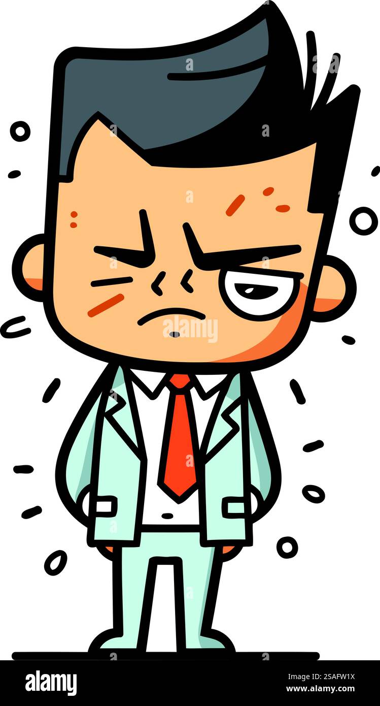 Angry Businessman Cartoon Vector Illustration Stock Vector Image & Art ...