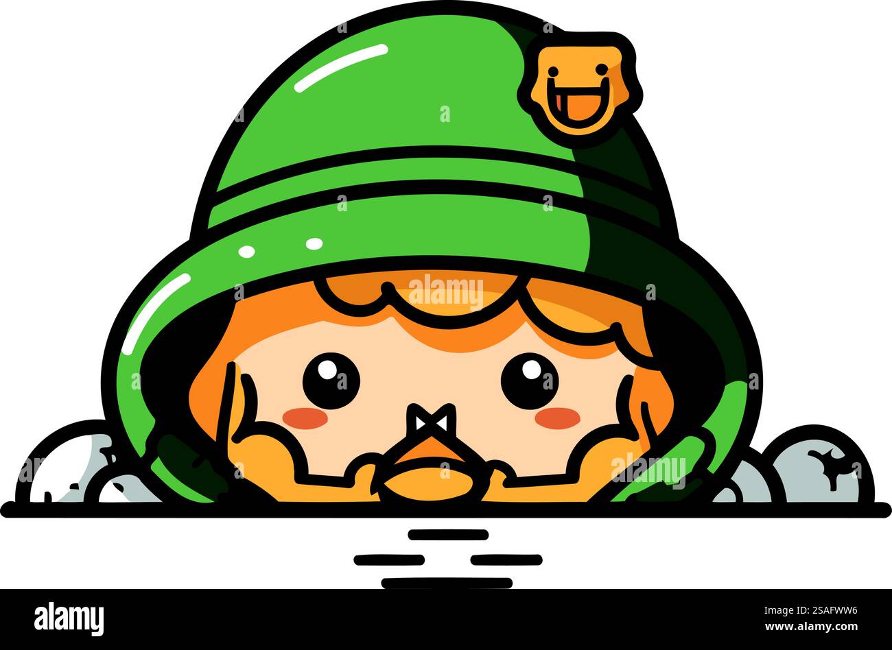 Cute Cartoon Army Soldier Character Vector Illustration. Isolated On ...
