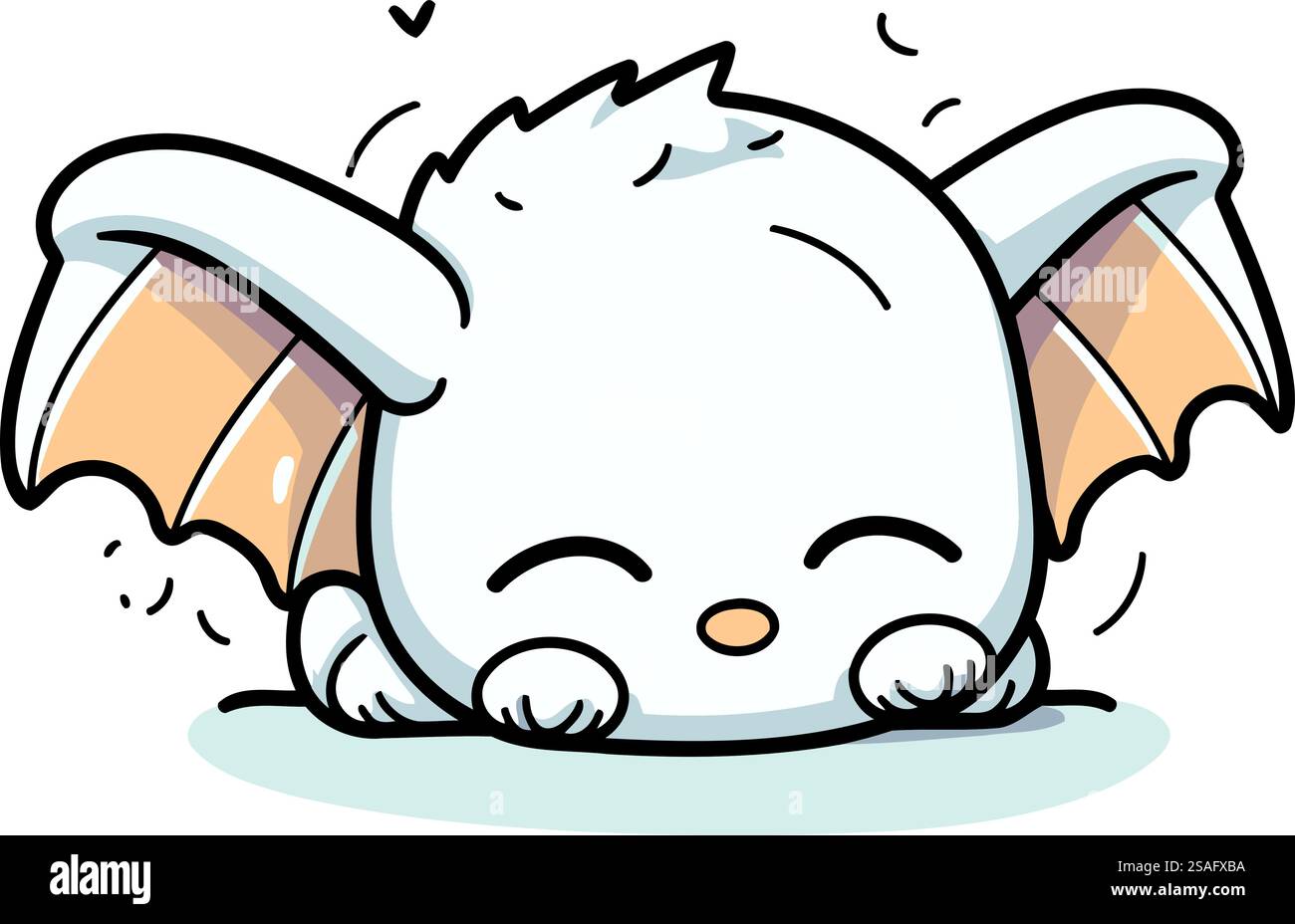 Cute cartoon flying bat. Vector illustration isolated on white ...