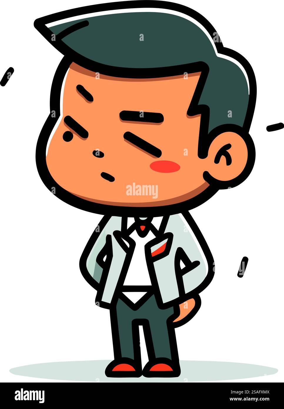 Angry boss character design. Vector illustration in flat cartoon style ...