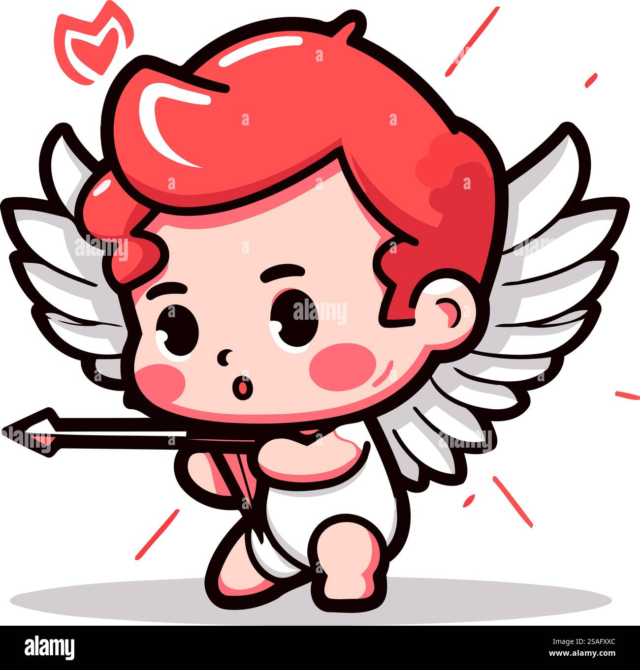 Cupid Cute Cartoon Vector Illustration of Cupid Character Stock Vector ...