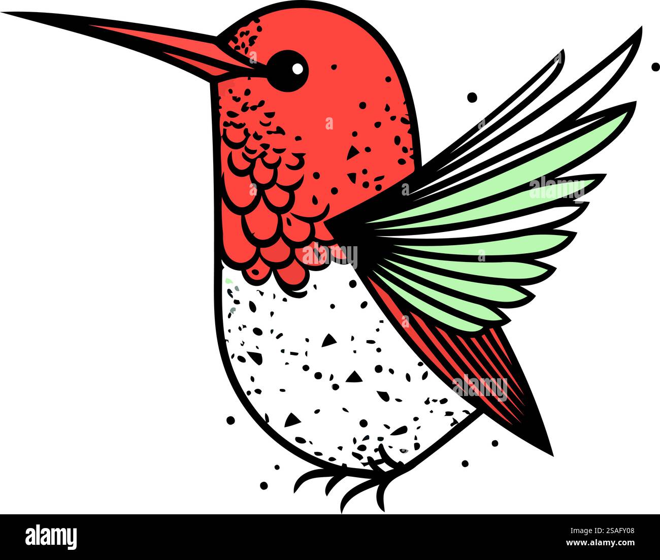 Hummingbird hand drawn vector illustration in doodle style Stock Vector ...