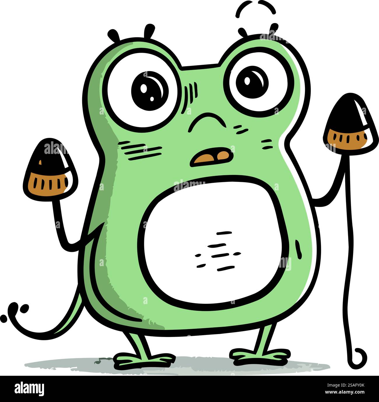 Frog cartoon. Vector illustration of funny frog. Cartoon frog Stock ...