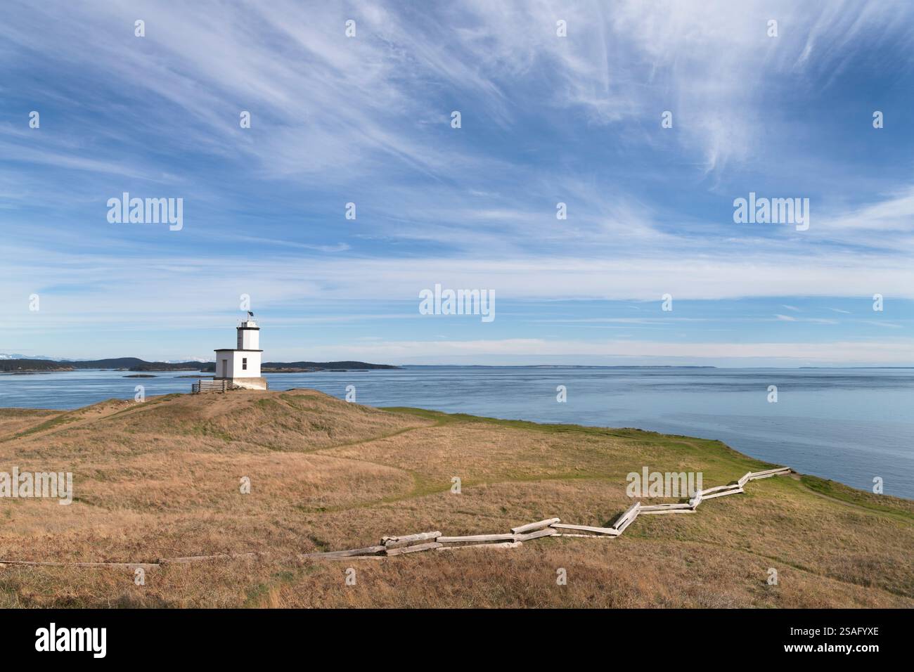 Cattle Point Lighthouse, San Juan Islands, Washington State Stock Photo ...