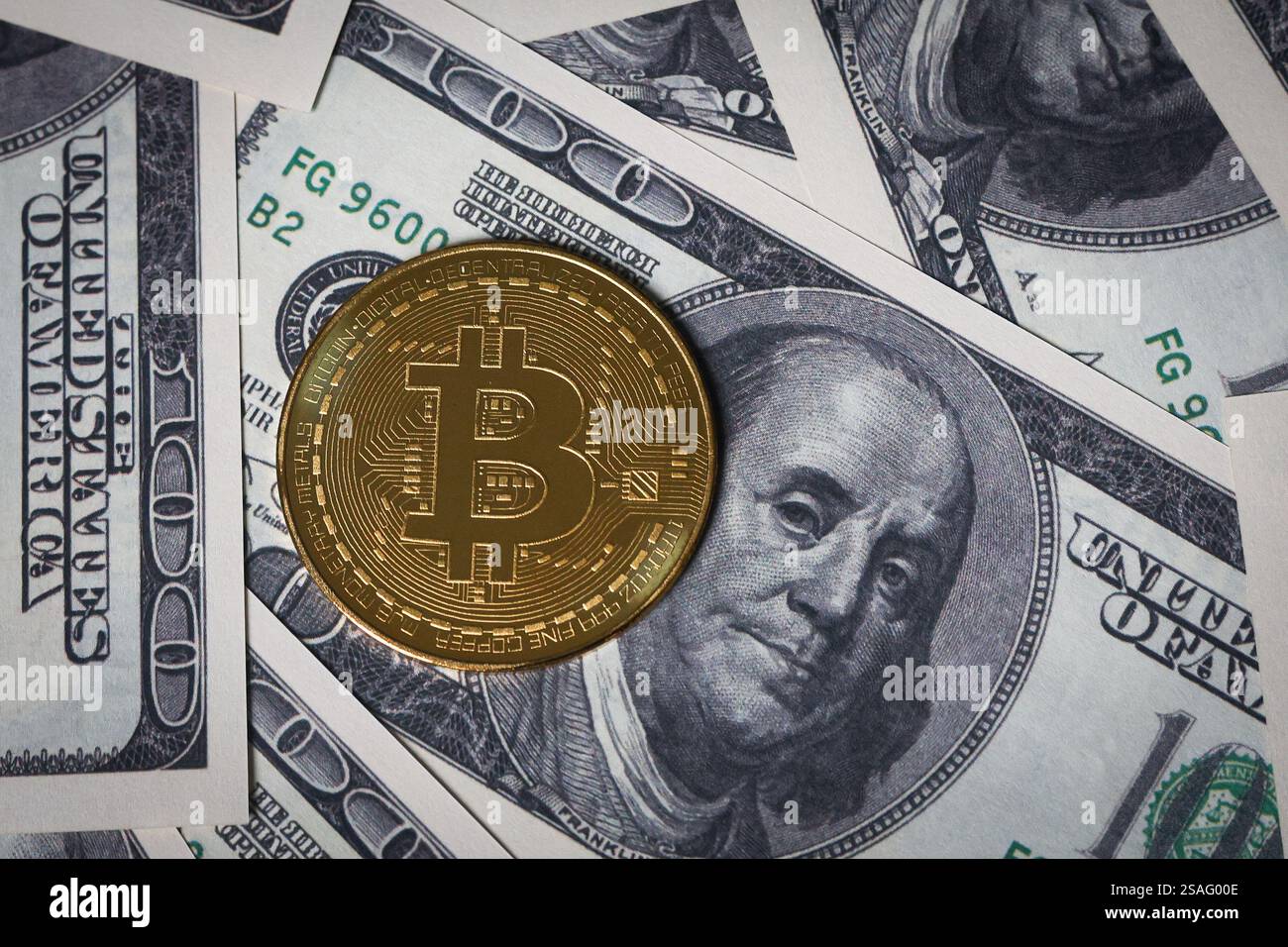 In this photo illustration, the new Bitcoin token is photographed on US ...