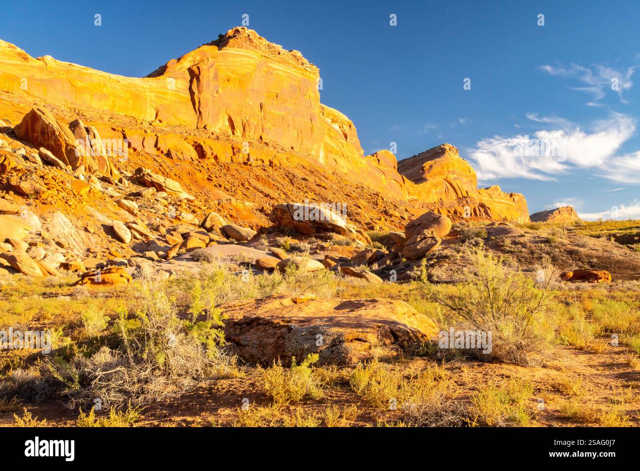 USA, Utah, Bear's Ears National Monument. Comb Ridge landscape Stock ...
