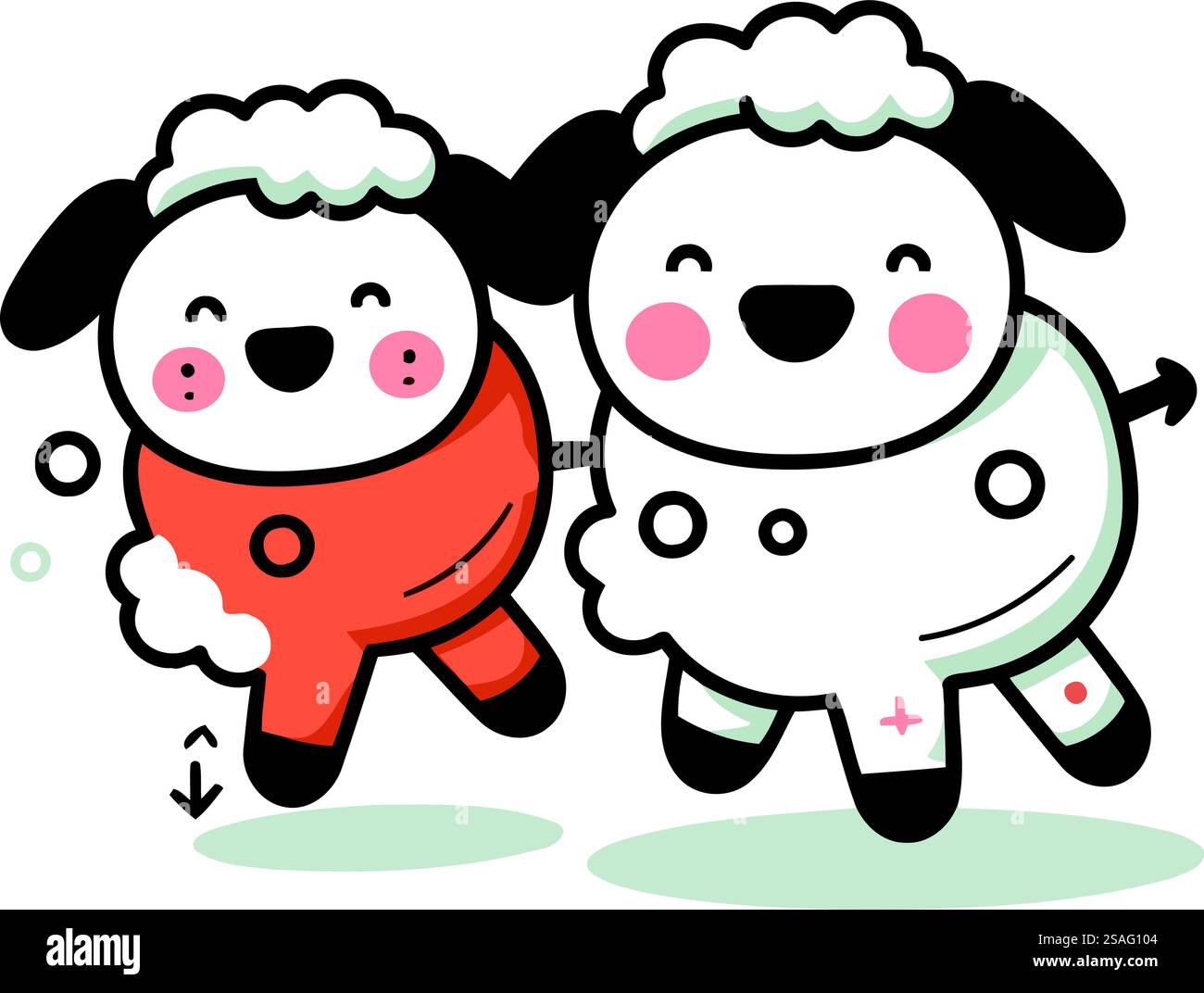 Cute sheep cartoon vector illustration. Cute cartoon sheep character ...