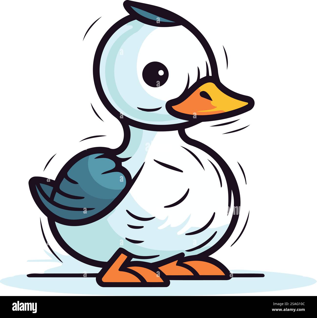 Duck cartoon. Vector illustration. Isolated on white background Stock ...