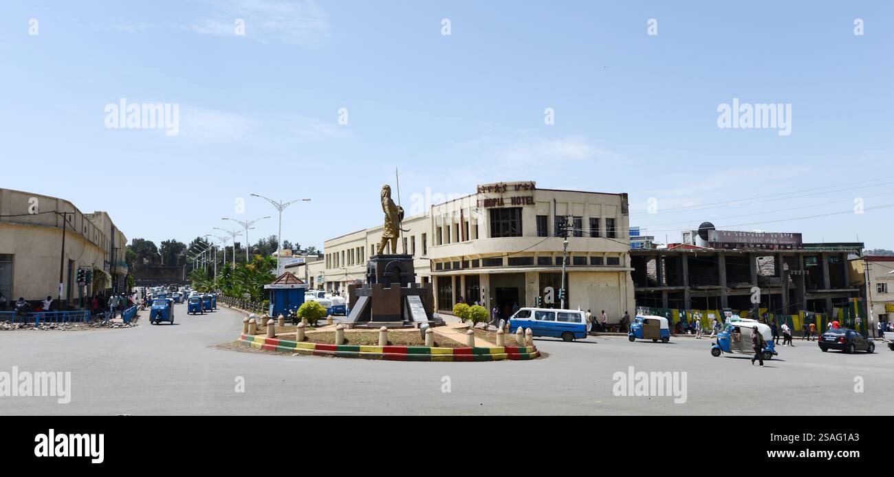 Statue of Tewodros II in the city of Gondar, Ethiopia Stock Photo - Alamy