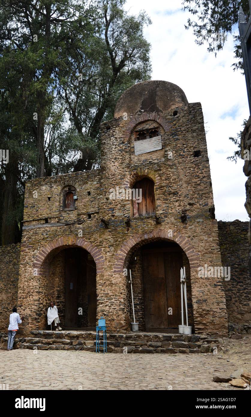 The beautiful Debre Birhan Selassie church in Gondar, Ethiopia Stock ...