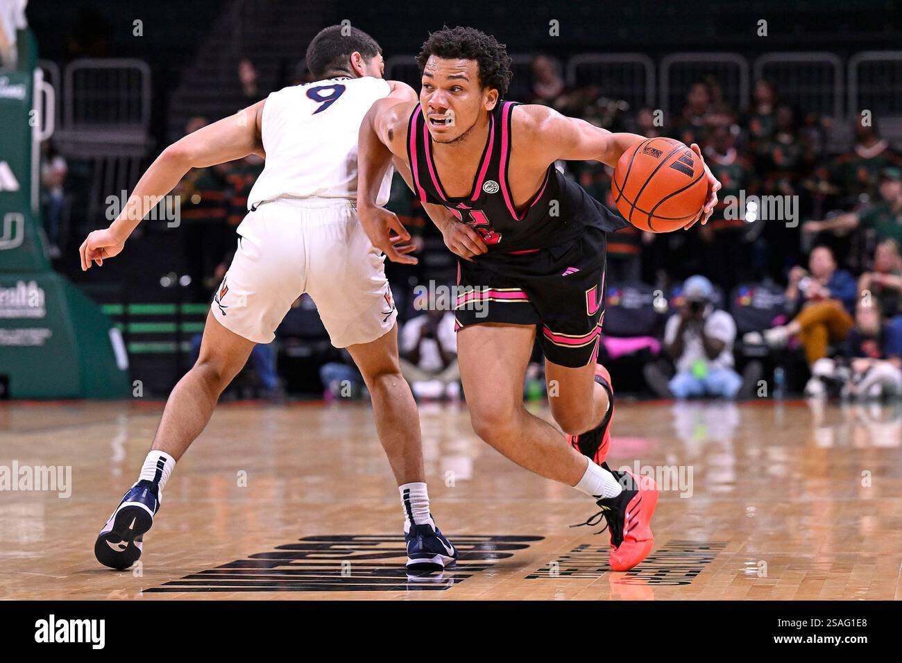 CORAL GABLES, FL - JANUARY 29: Miami guard Divine Ugochukwu (99 ...