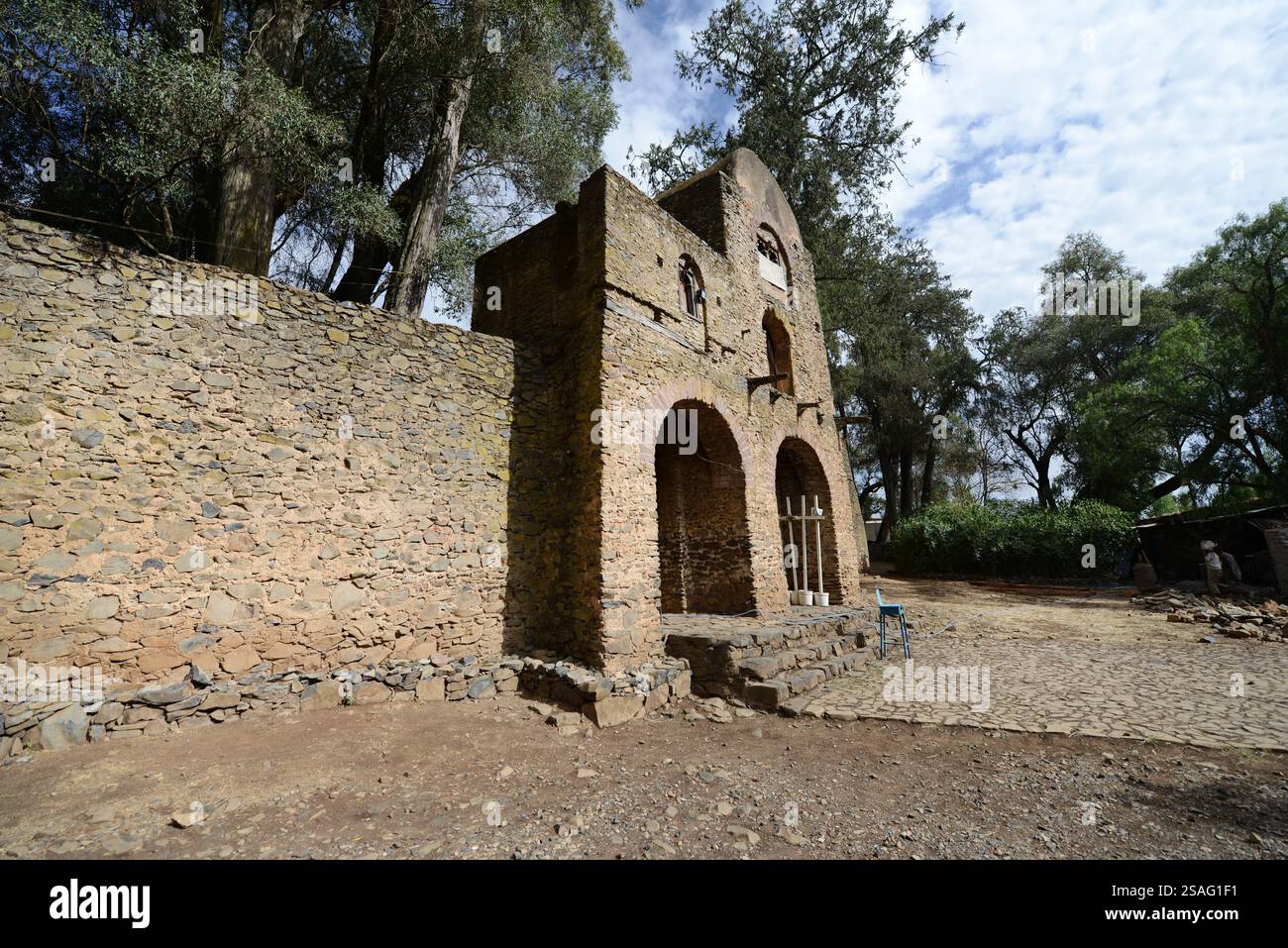 The beautiful Debre Birhan Selassie church in Gondar, Ethiopia Stock ...