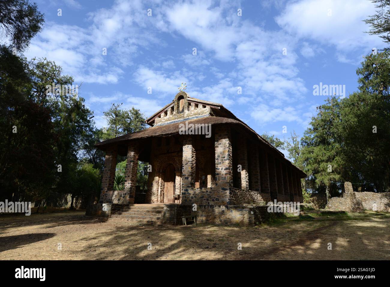 The beautiful Debre Birhan Selassie church in Gondar, Ethiopia Stock ...